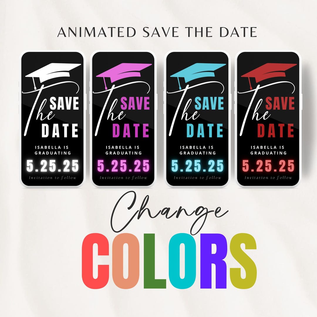 Graduation Save the Date Template for Texting, Save the Date Text ...
