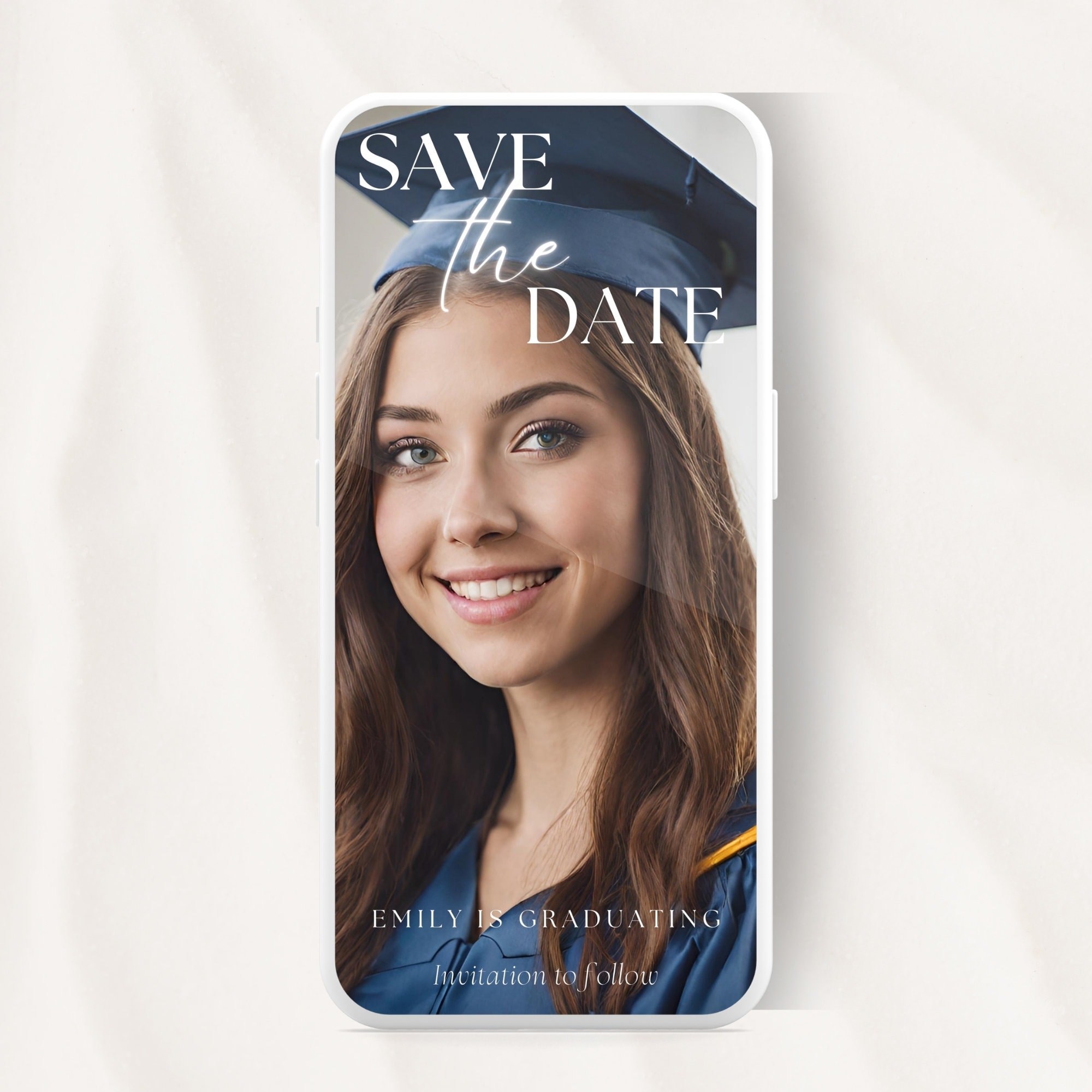 Photo Graduation Save the Date Template, Save the Date Text Message ...