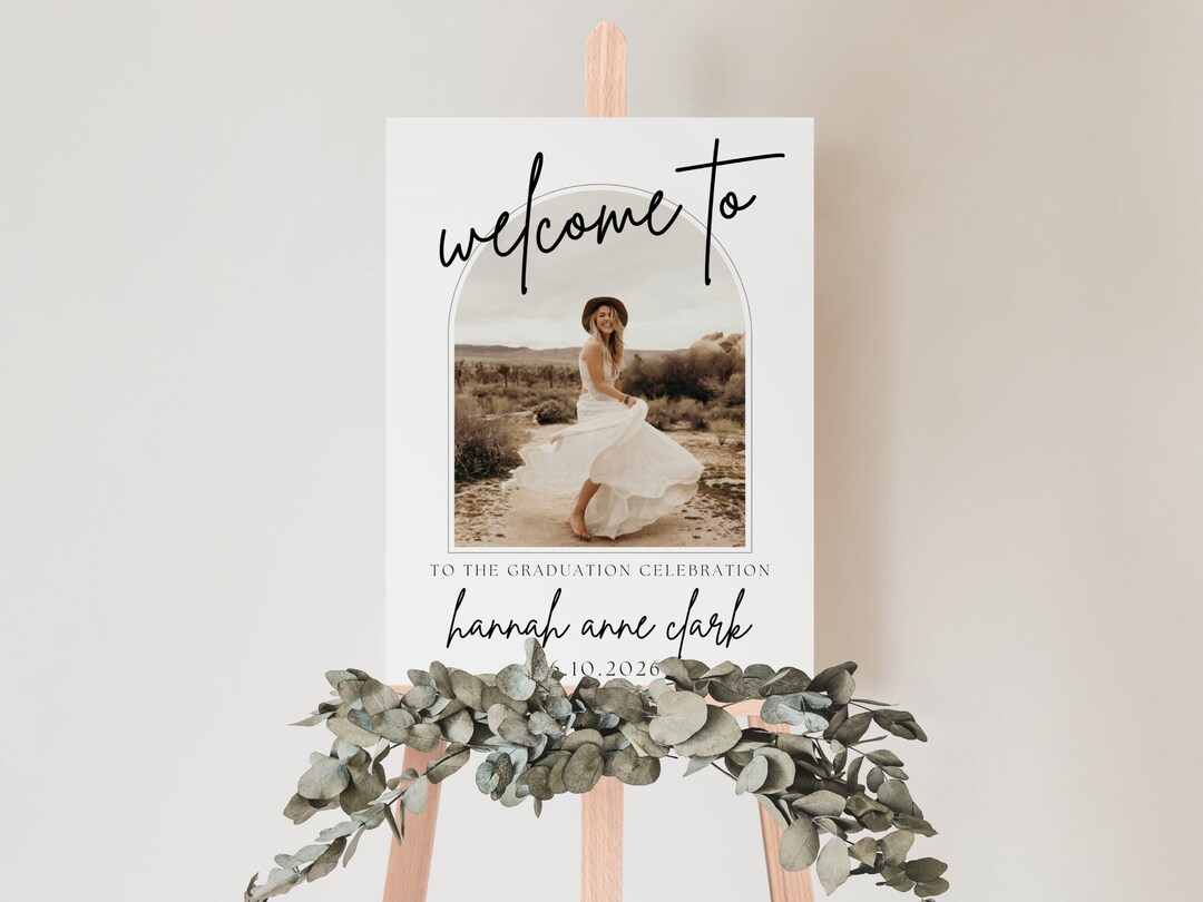 Graduation Welcome Sign, Graduation Poster, Graduate Decorations ...