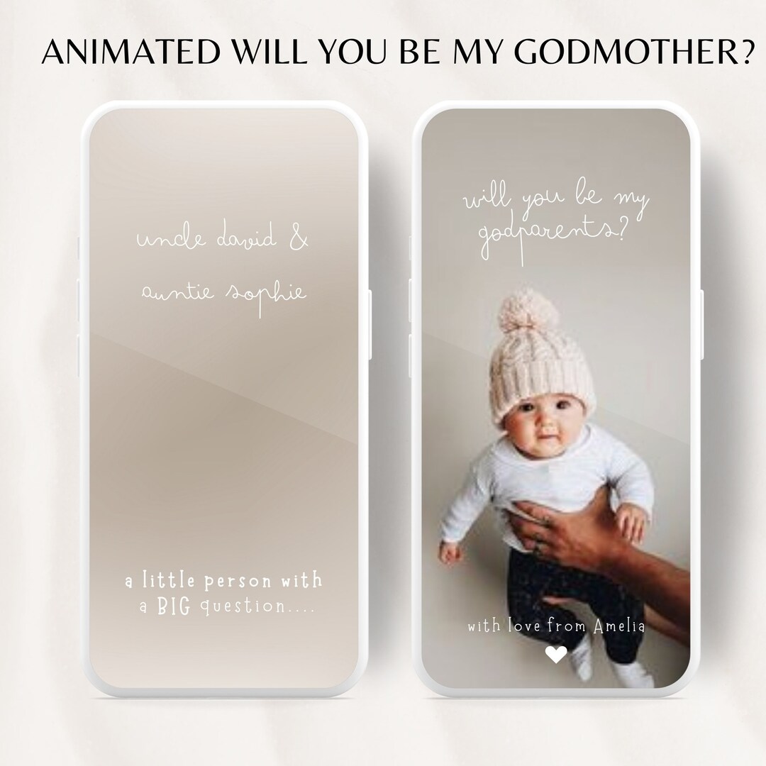 Will You Be My Godparents Proposal Invitation Video Godparent Proposal ...