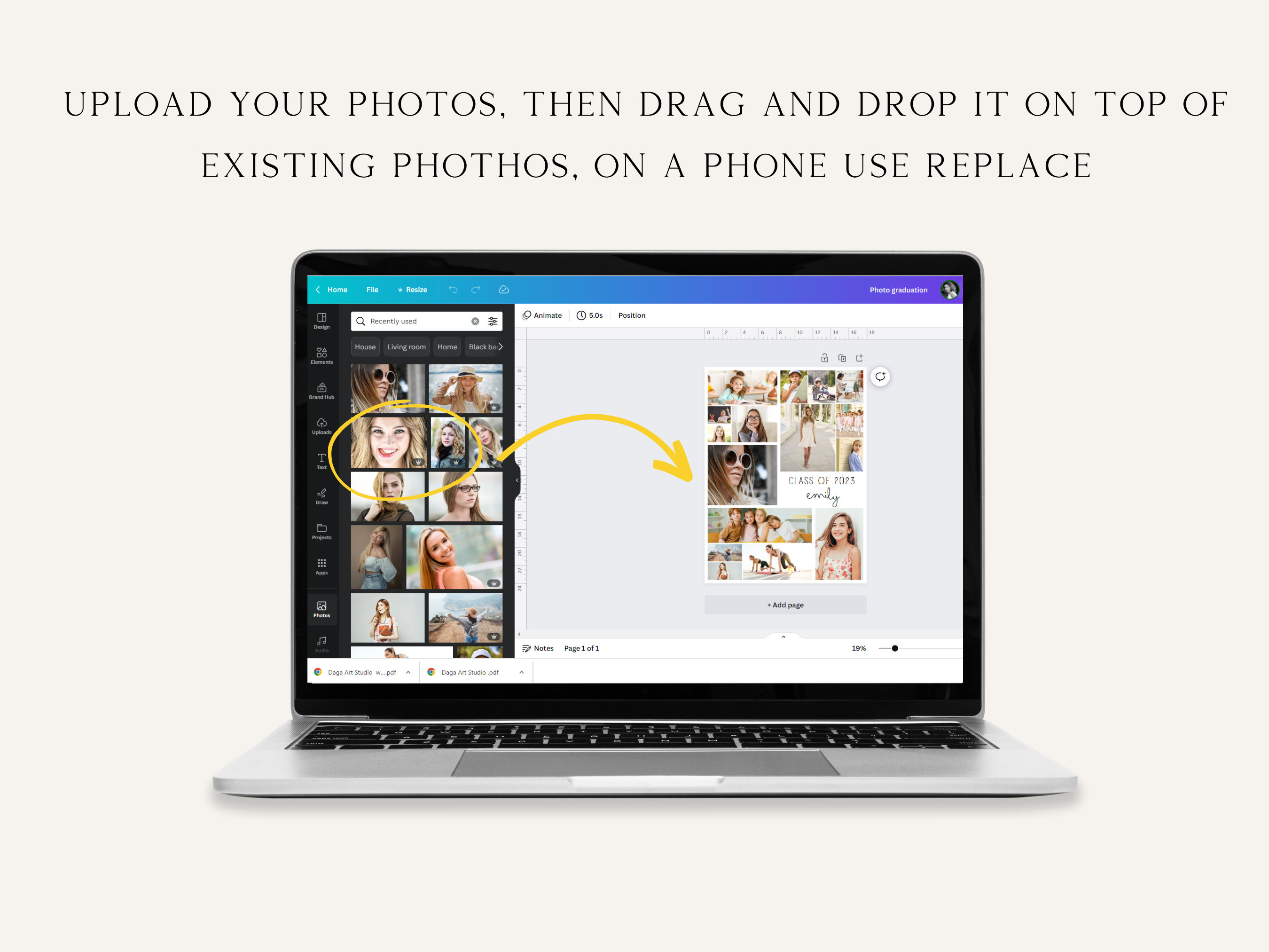 Graduation Photo Collage Template, Through the Years Sign, Class of ...