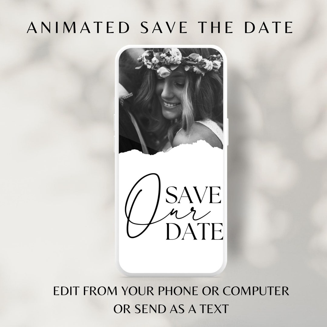 Wedding Video Save the Date Template Animated Wedding - Etsy Australia