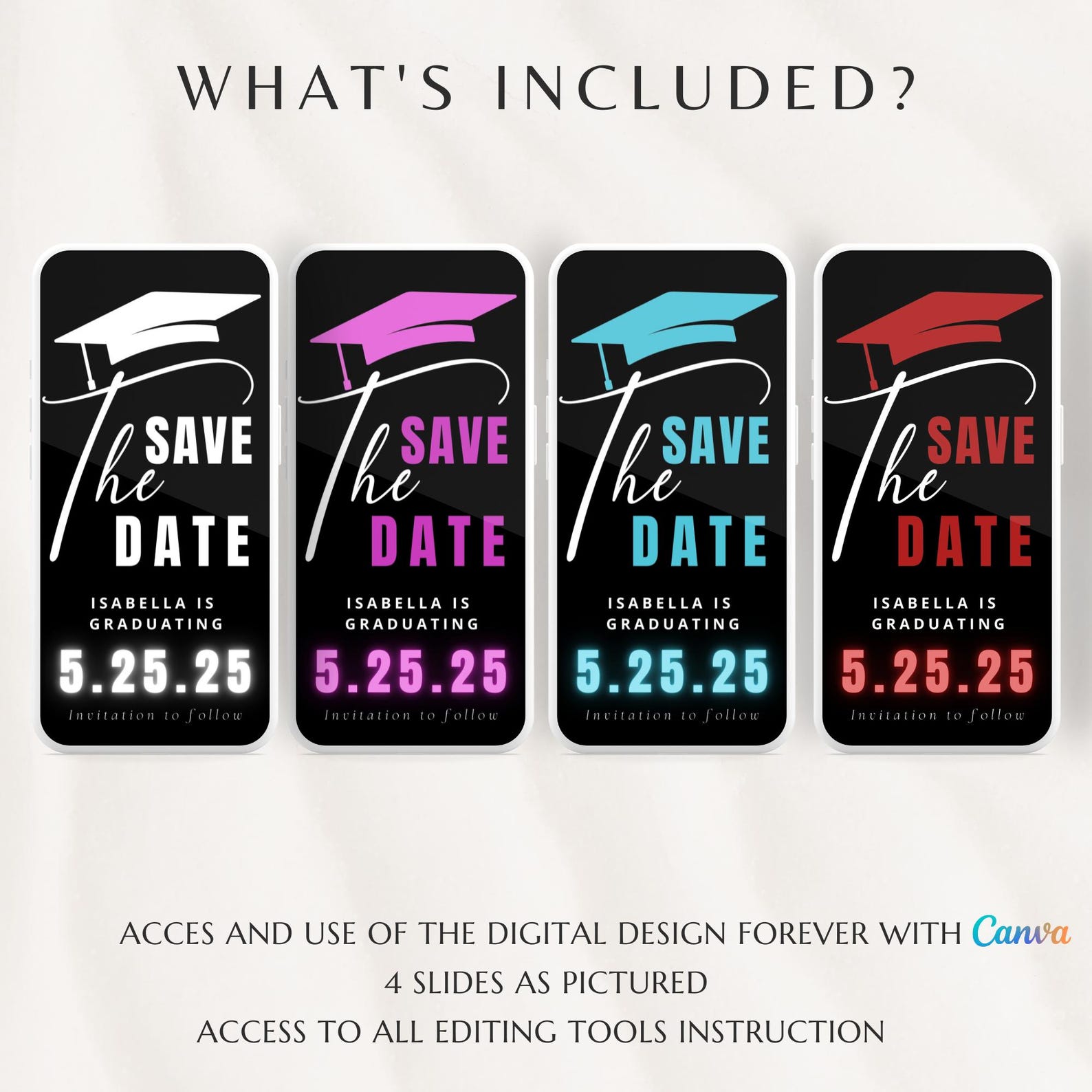 Graduation Save the Date Template for Texting, Save the Date Text ...