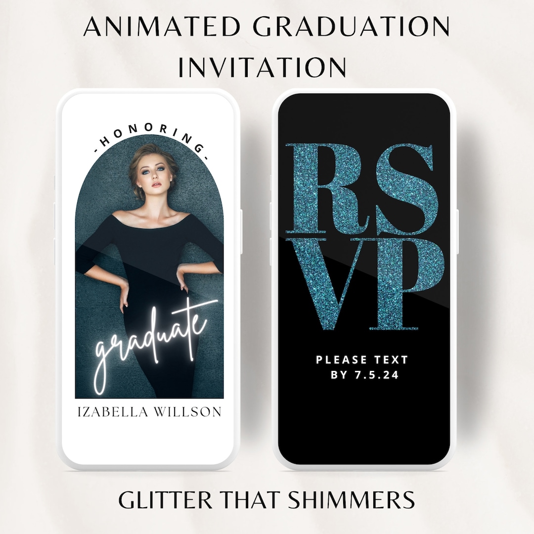 Animated Graduation Invitation Template, College Graduation Invitation ...