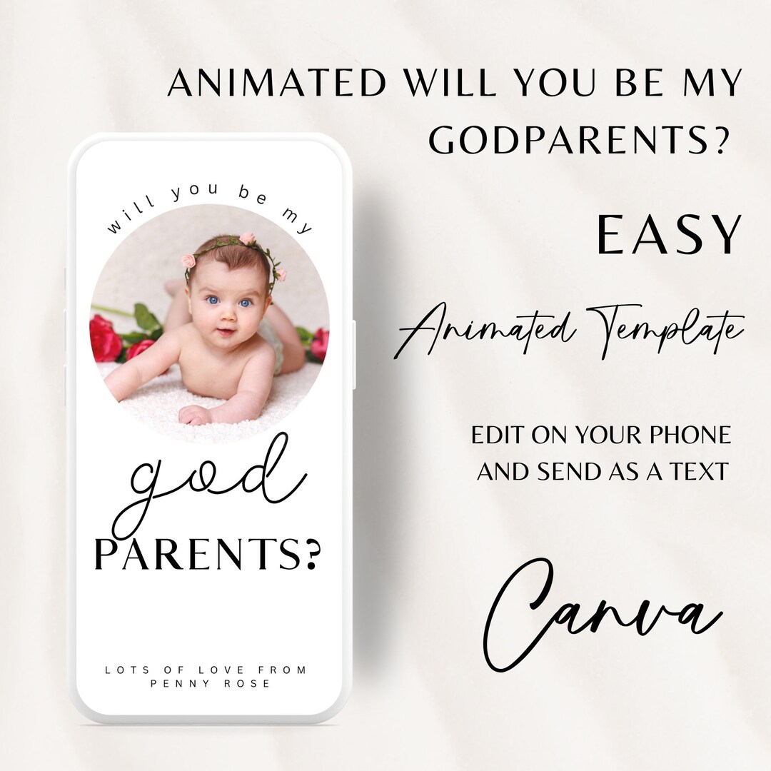 Will You Be My Godparents Proposal Invitation Video Godparent Proposal ...