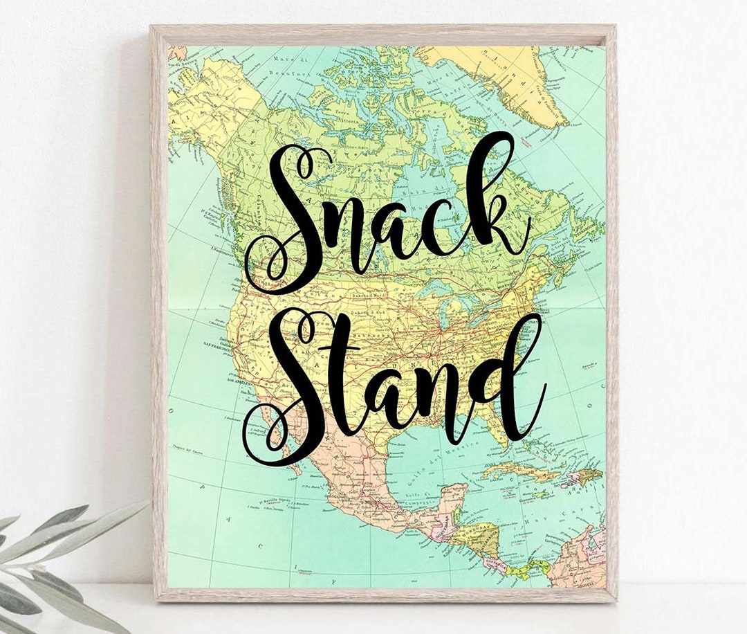 Snack Stand Sign Travel Theme Grad 2023 Adventure Awaits Graduation ...