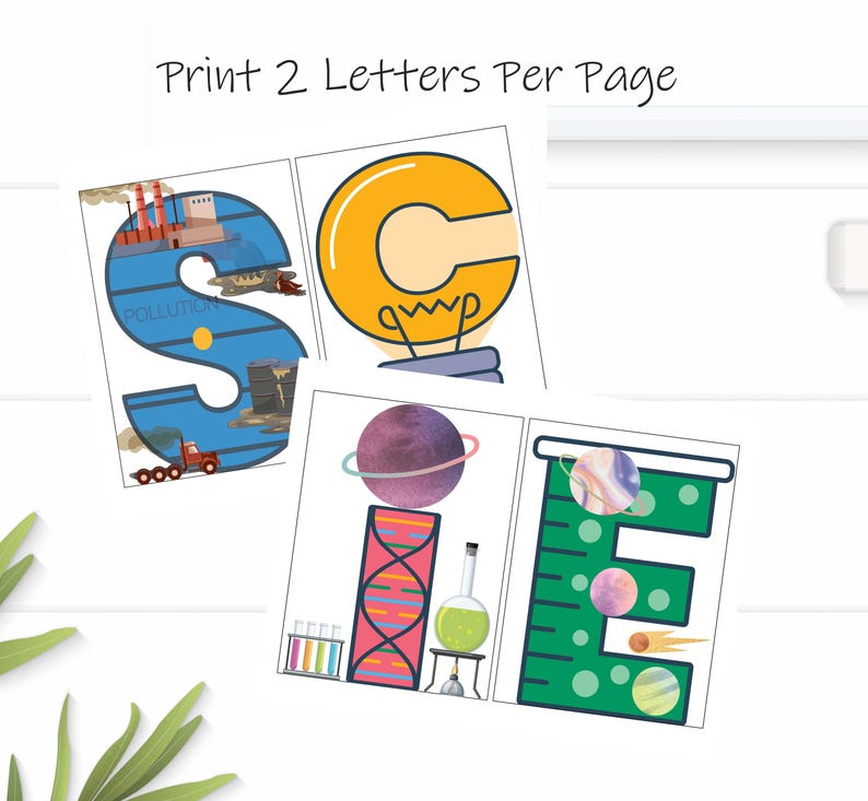 Printable Science Classroom Banner, Fun STEM Theme Decor for Kids ...