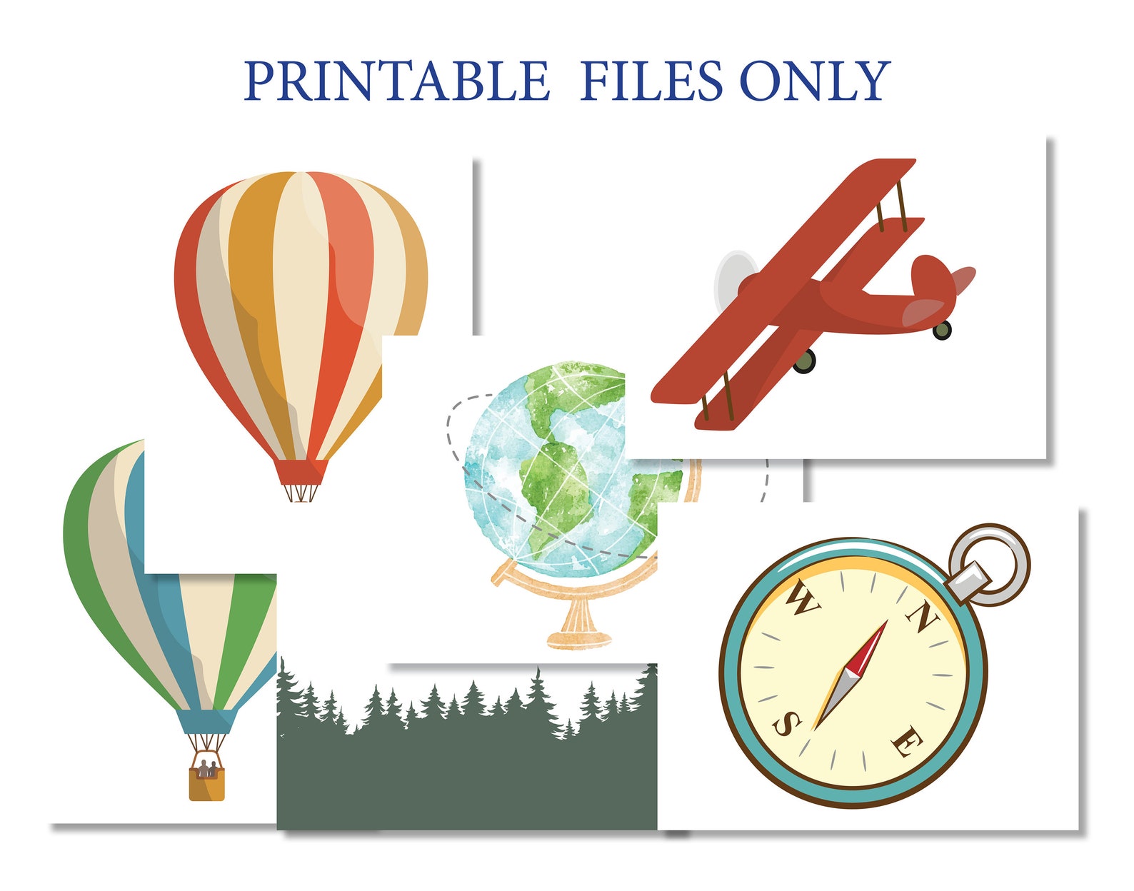 Adventure Awaits Bulletin Cutouts Printable Travel Classroom Bulletin ...