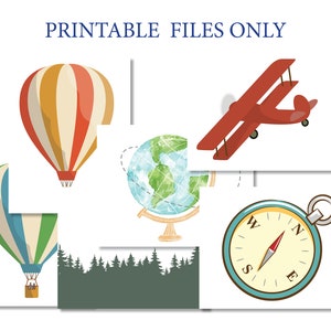 Adventure Awaits Bulletin Cutouts Printable Travel Classroom Bulletin ...