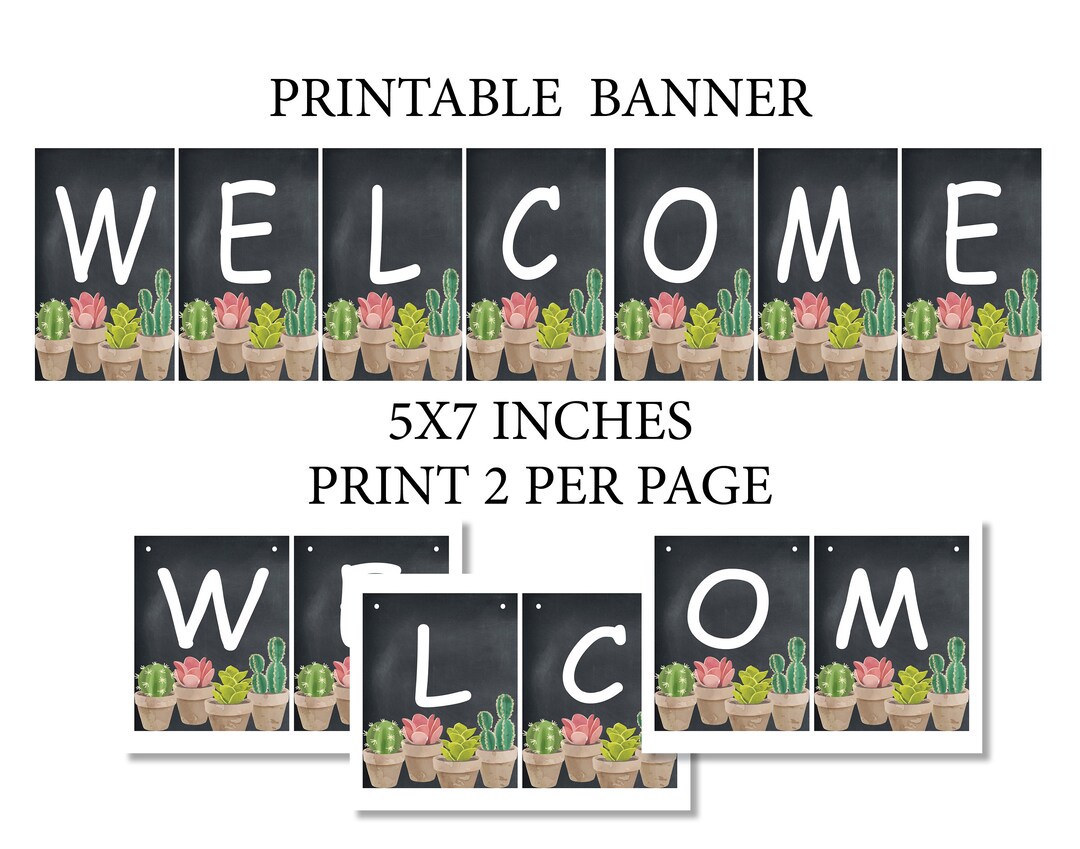 Cactus Classroom Welcome Sign, Cactus Classroom Decor Custom Teacher ...