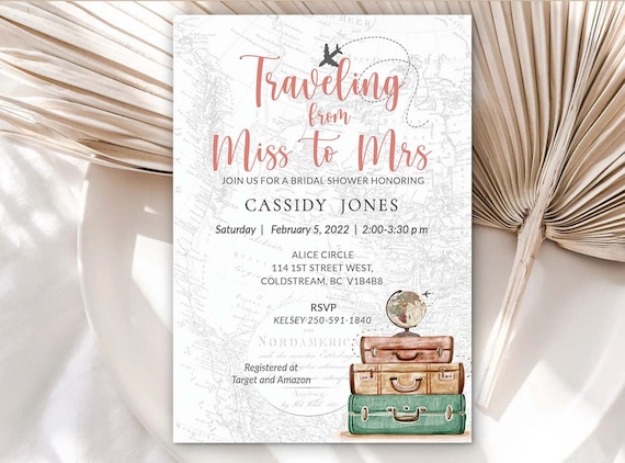 Bridal Shower Invitation Wording For Destination Free Printable Travel