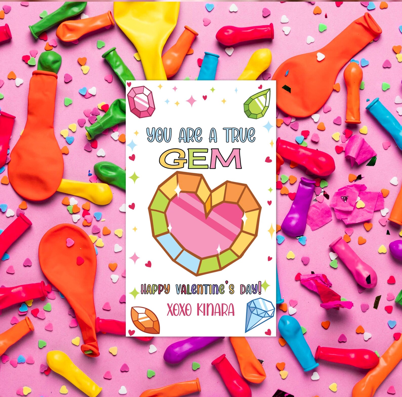 PRINTABLE Party Favor Tag Ring Pop Gift Tag Thank You Card Easy ...