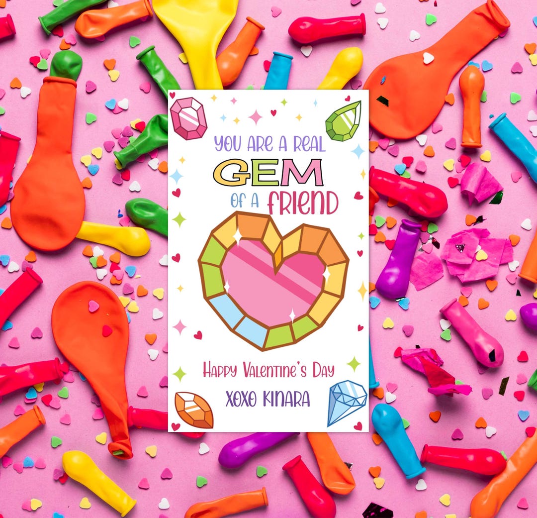 Editable Valentines Day Card Classroom Valentine's Gift Tag Friendship ...