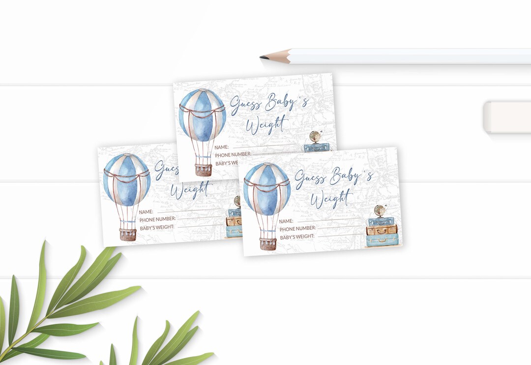 Ready to Print Guess Baby's Weight Ticket Game Card Adventure Awaits ...
