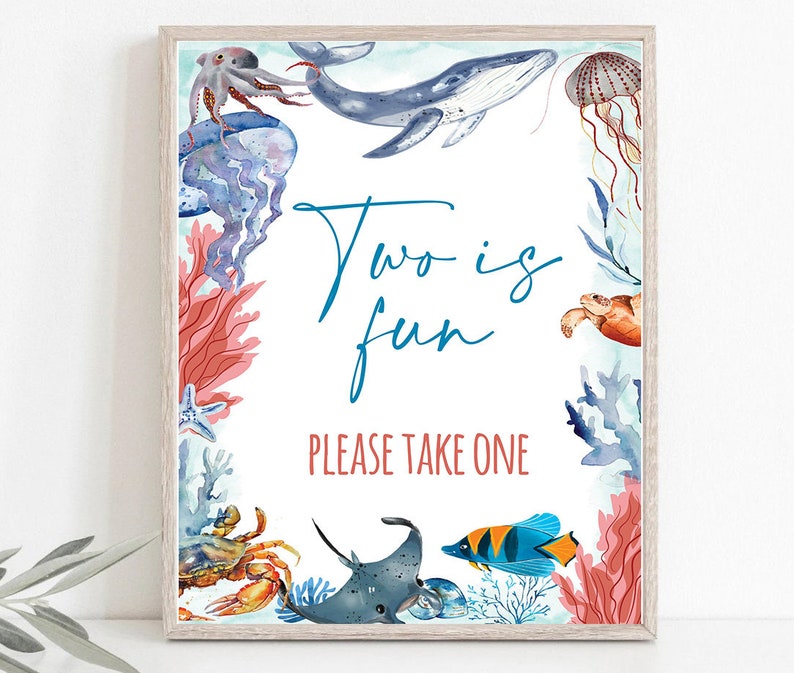 Under the Sea Birthday Party Printable 2nd Birthday Party Printable ...