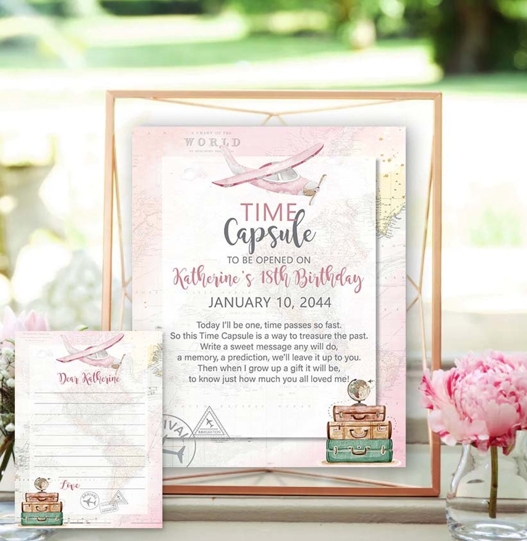 Onederful Adventure Time Capsule, 1st Birthday Travel Theme Onederful ...