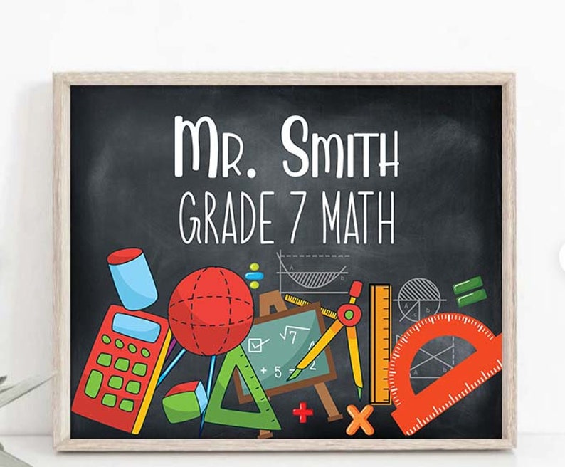 Math Teacher Classroom Door Sign Maths Classroom Decor Custom - Etsy
