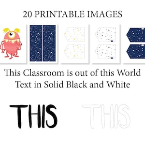 Space Themed Bulletin Board Home School Bulletin Board Galaxy Theme ...