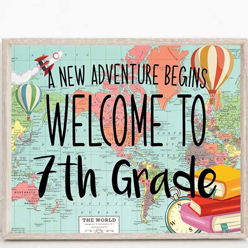 7th Grade Sign - Etsy