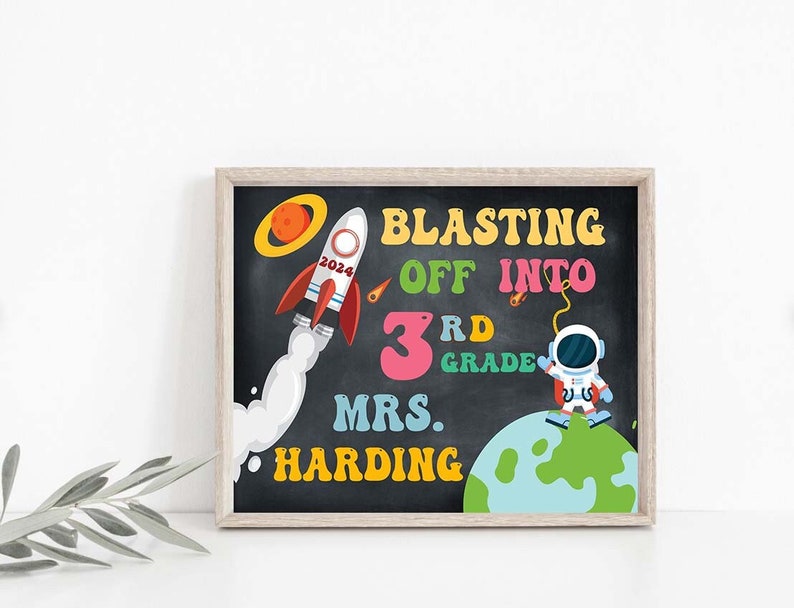 Editable Printable Classroom Door Sign Outer Space School Decor ...