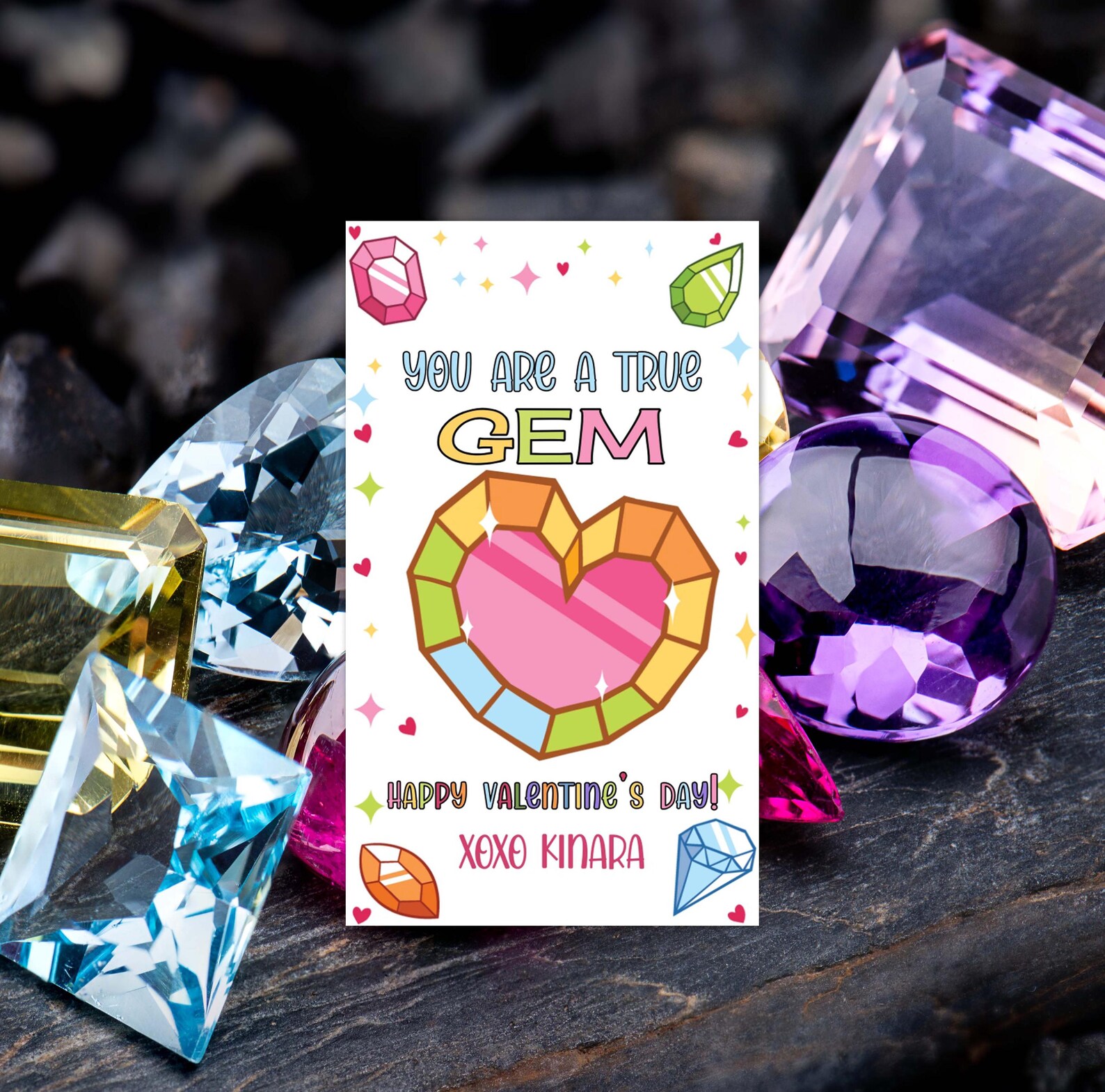 PRINTABLE Party Favor Tag Ring Pop Gift Tag Thank You Card Easy ...