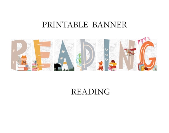 Reading Printable Banner Classroom Reading Nook Classroom - Etsy