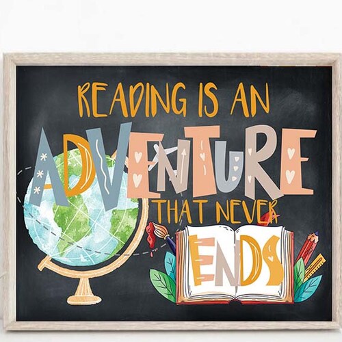 Reading Printable Poster Classroom Reading Nook Classroom - Etsy