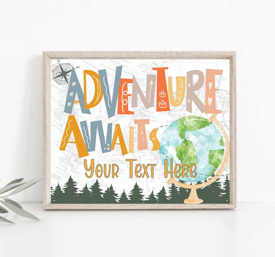 Welcome Classroom Door Sign, World Map Adventure Themed Classroom, Door ...