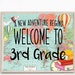 3rd Grade Welcome to Classroom Door Sign World Map Adventure Themed ...