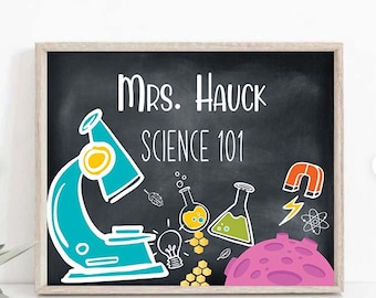 Teacher Door Science Sign - Etsy