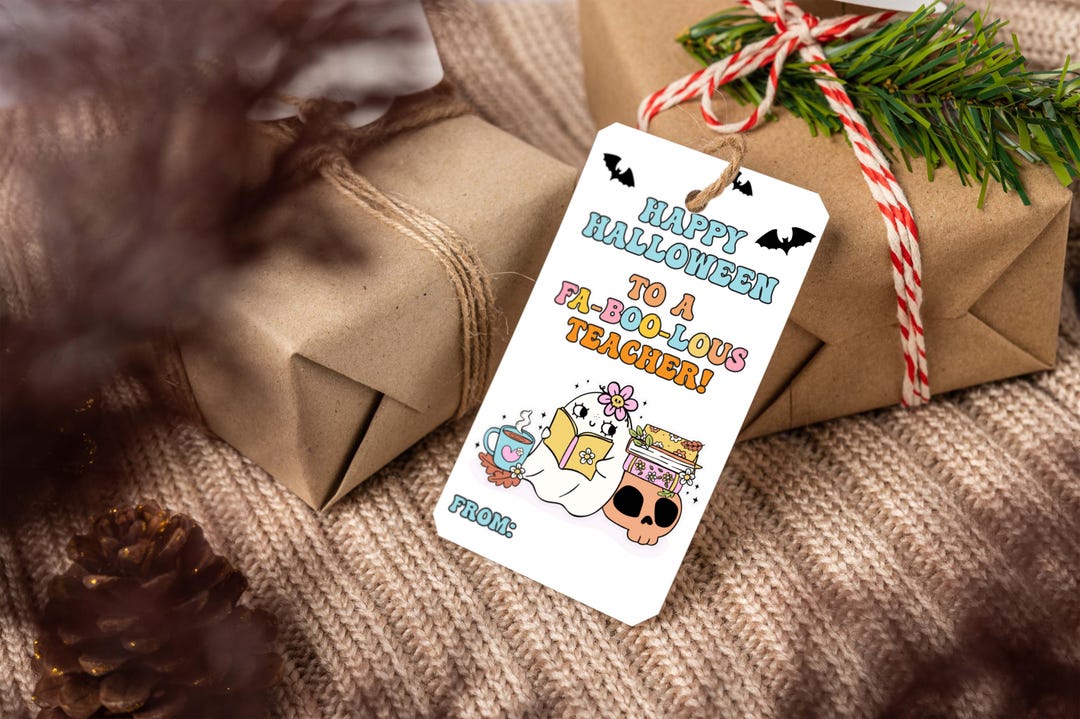 Halloween Gift Tag Printable, Witches Brew Coffee Teacher Gift Favor ...