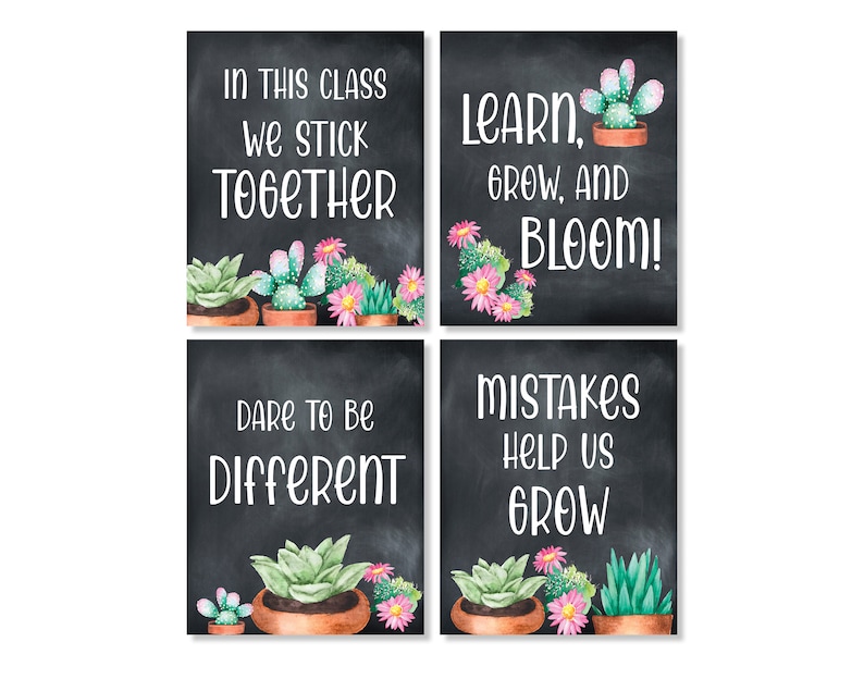 Cactus Classroom Quotes Mexican Classroom Decor Cactus Poster - Etsy