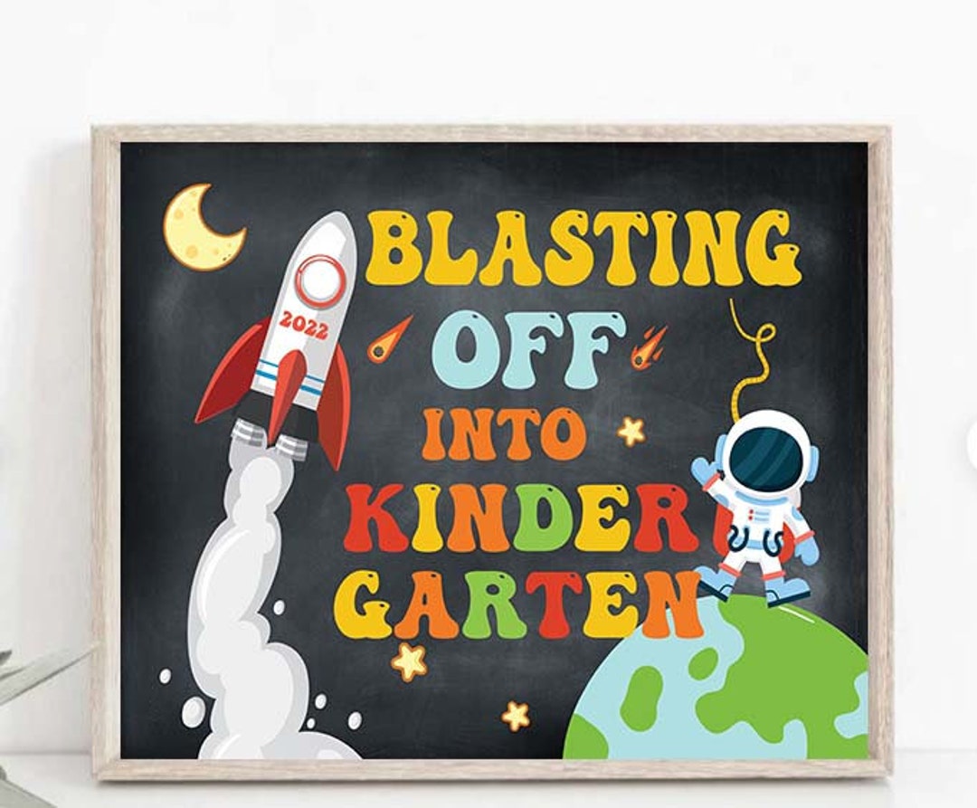 First Day of Kindergarten 2022, Printable Back to School Chalkboard ...