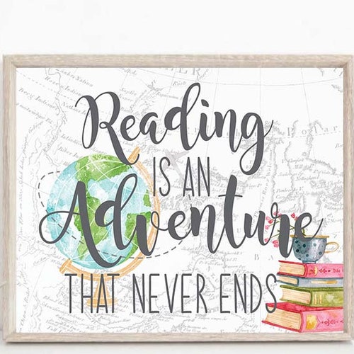 Reading Printable Poster Classroom Reading Nook Classroom - Etsy