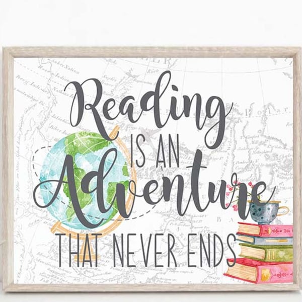 Reading Poster - Etsy
