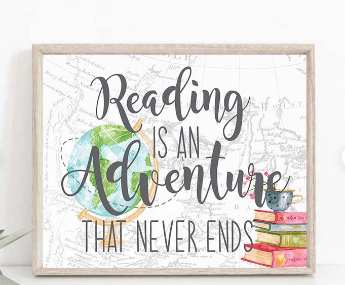 Reading Printable Poster Classroom Reading Nook Classroom - Etsy