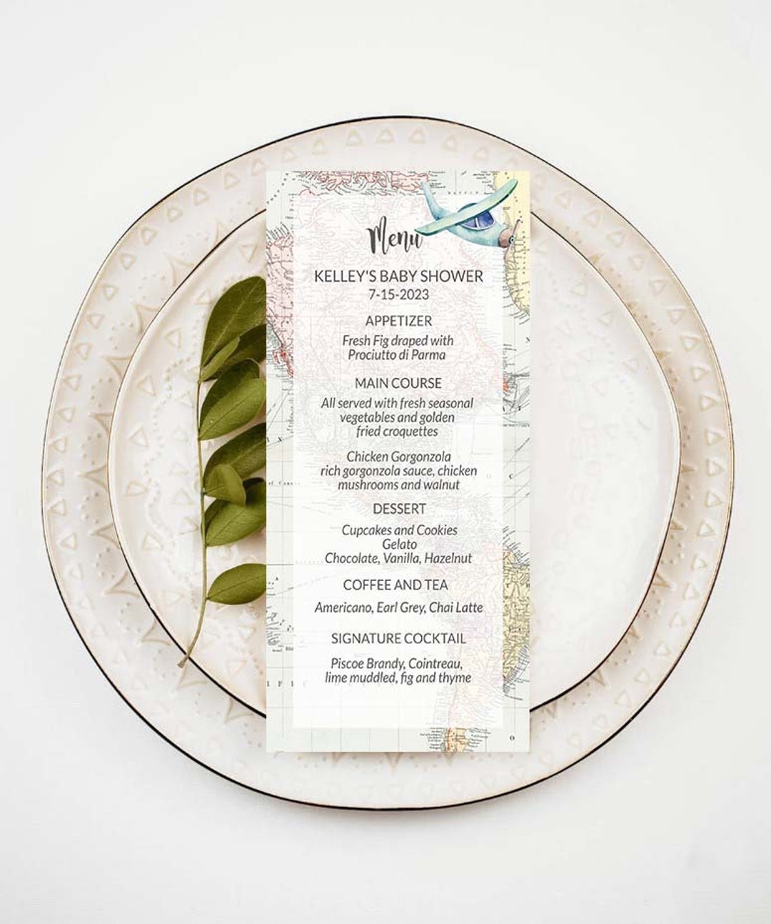 Editable Travel Themed Menu Template Adventure Awaits Birthday First ...