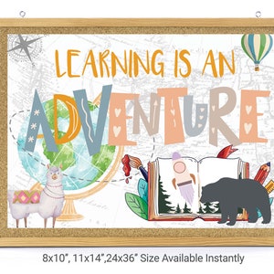Learning is an Adventure Adventure Awaits Classroom Learning Poster ...