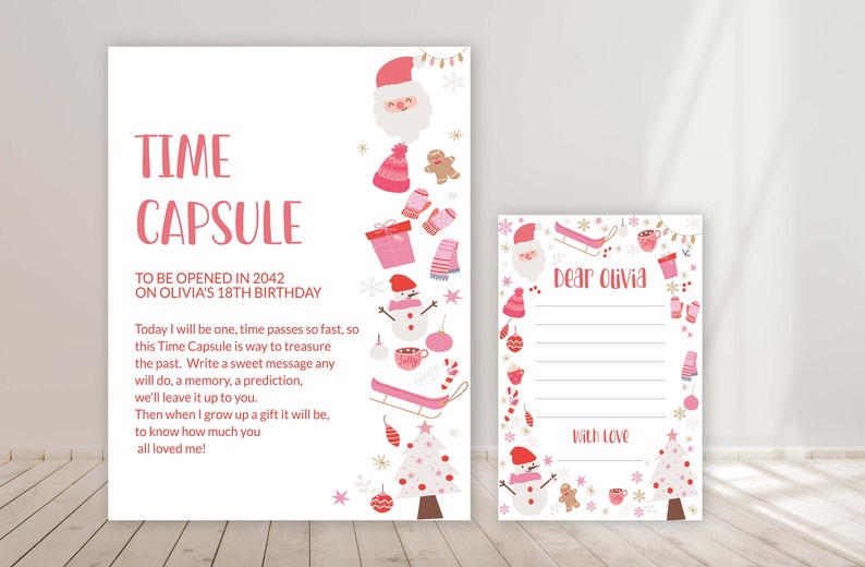 Editable Christmas Birthday Invitation Girl Oh What Fun Christmas ...