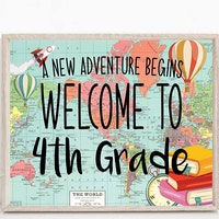 Welcome to 4th Grade Poster Template - Etsy