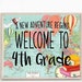 5th Grade Welcome to Classroom Door Sign World Map Adventure Themed ...