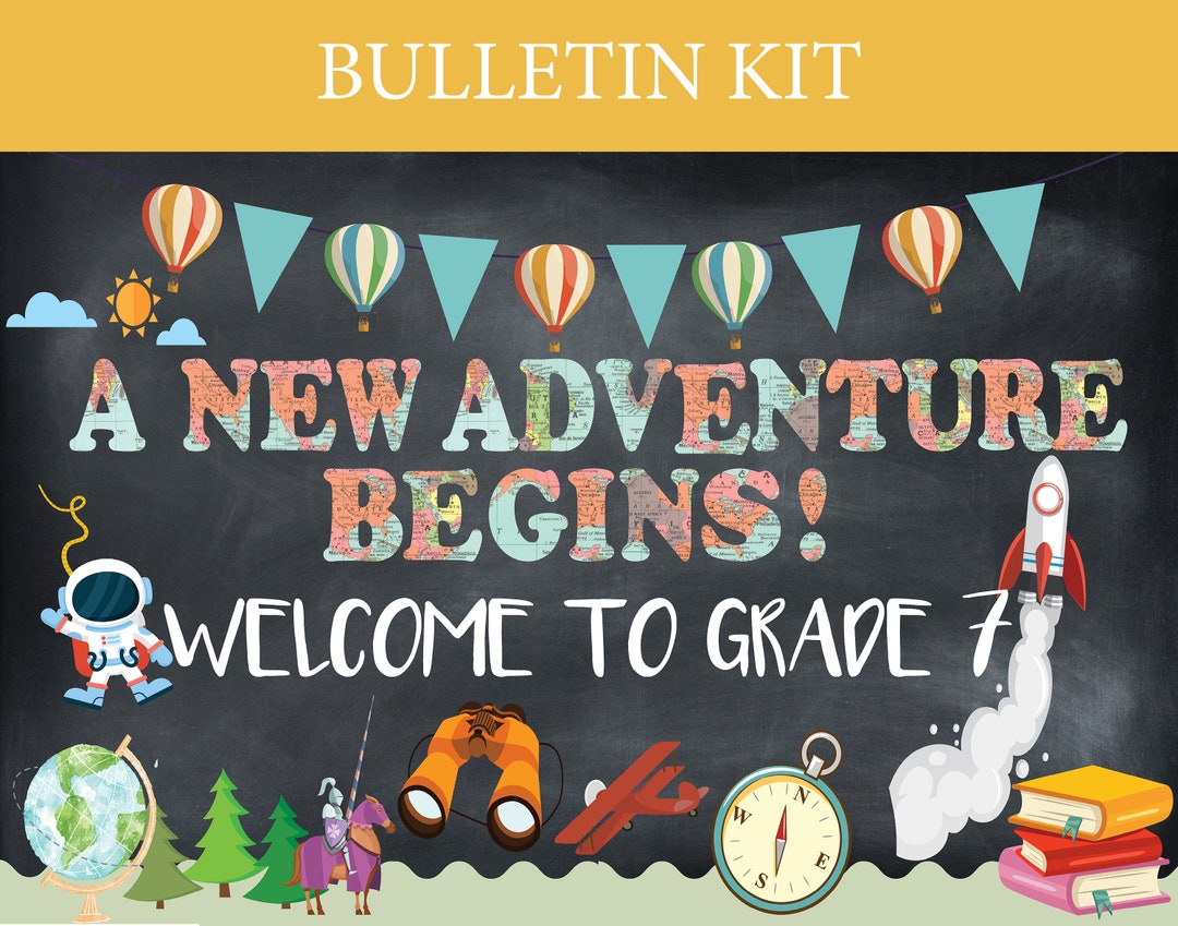 Grade 7 Bulletin Board Kit Adventure Awaits Bulletin Board Printable ...