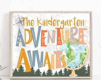 Library Welcome to Classroom Door Sign World Map Adventure - Etsy