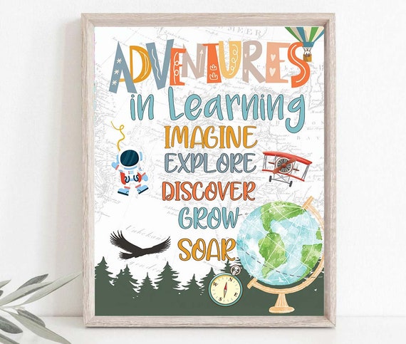 Learning Adventure Classroom Decor Classroom Poster Classroom - Etsy