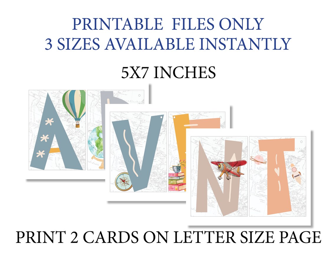 Adventure Awaits Bulletin Cutouts Printable Travel Classroom - Etsy