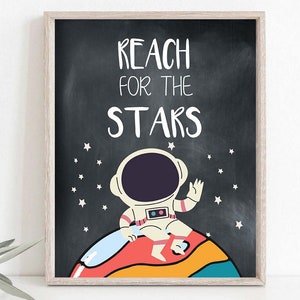 Space Themed Classroom Positive Affirmations Kids Room Printable Wall ...