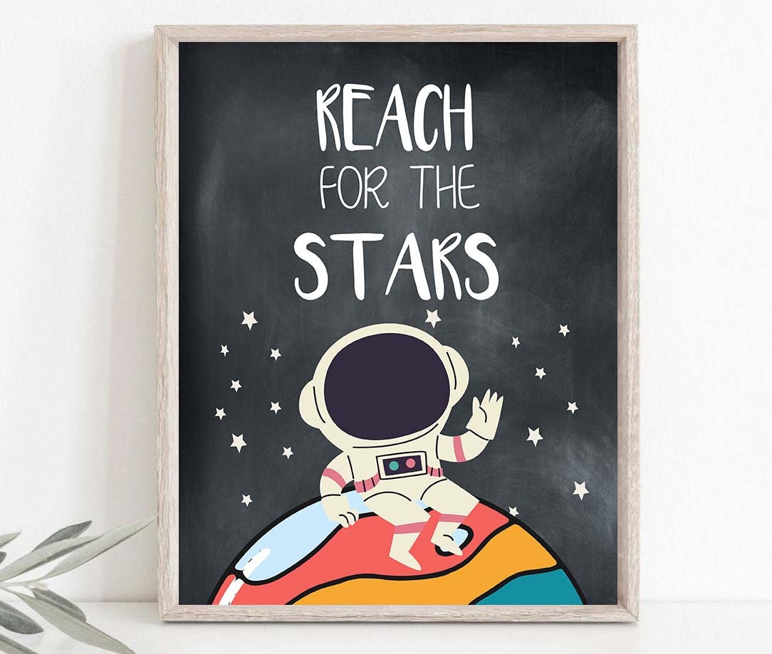 Space Themed Classroom Positive Affirmations Kids Room Printable Wall ...