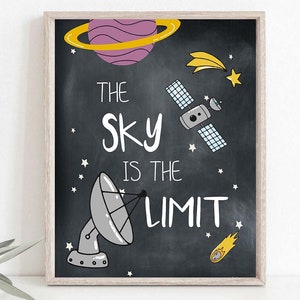 Space Themed Classroom Positive Affirmations Kids Room Printable Wall ...