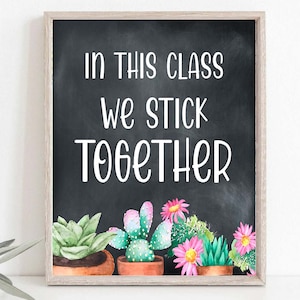 Cactus Classroom Quotes, Mexican Classroom Decor Cactus Poster for ...