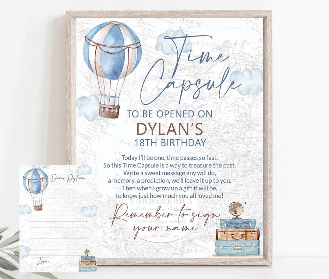 Onederful Adventure Time Capsule, 1st Birthday Travel Theme Onederful ...